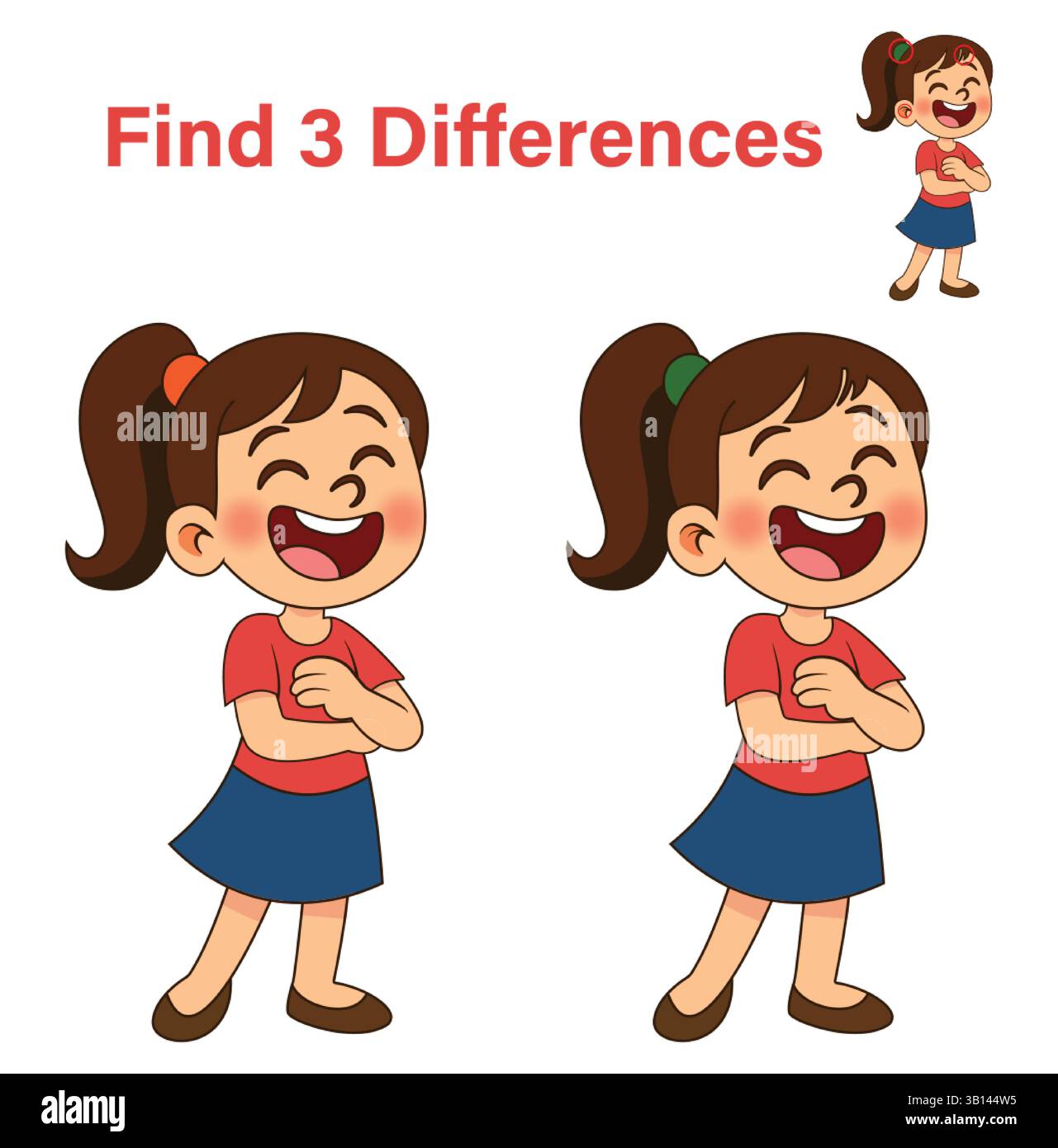 Find 3 differences in the picture. Autumn Girl. Educational game for ...