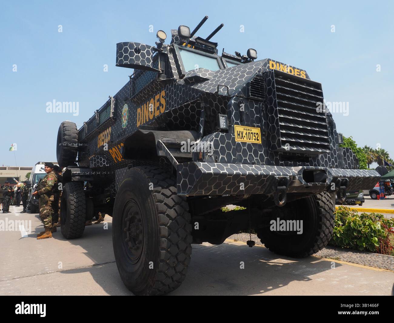 Casspir, armored anti-mine vehicle, of the National Police of Peru ...