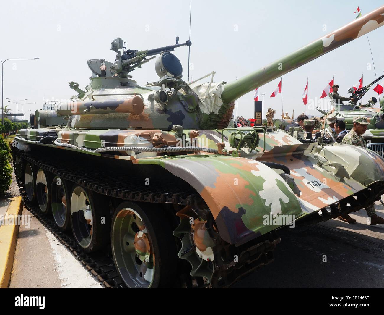 Soviet-made T-55 tank, displayed at the 10th edition of the ...