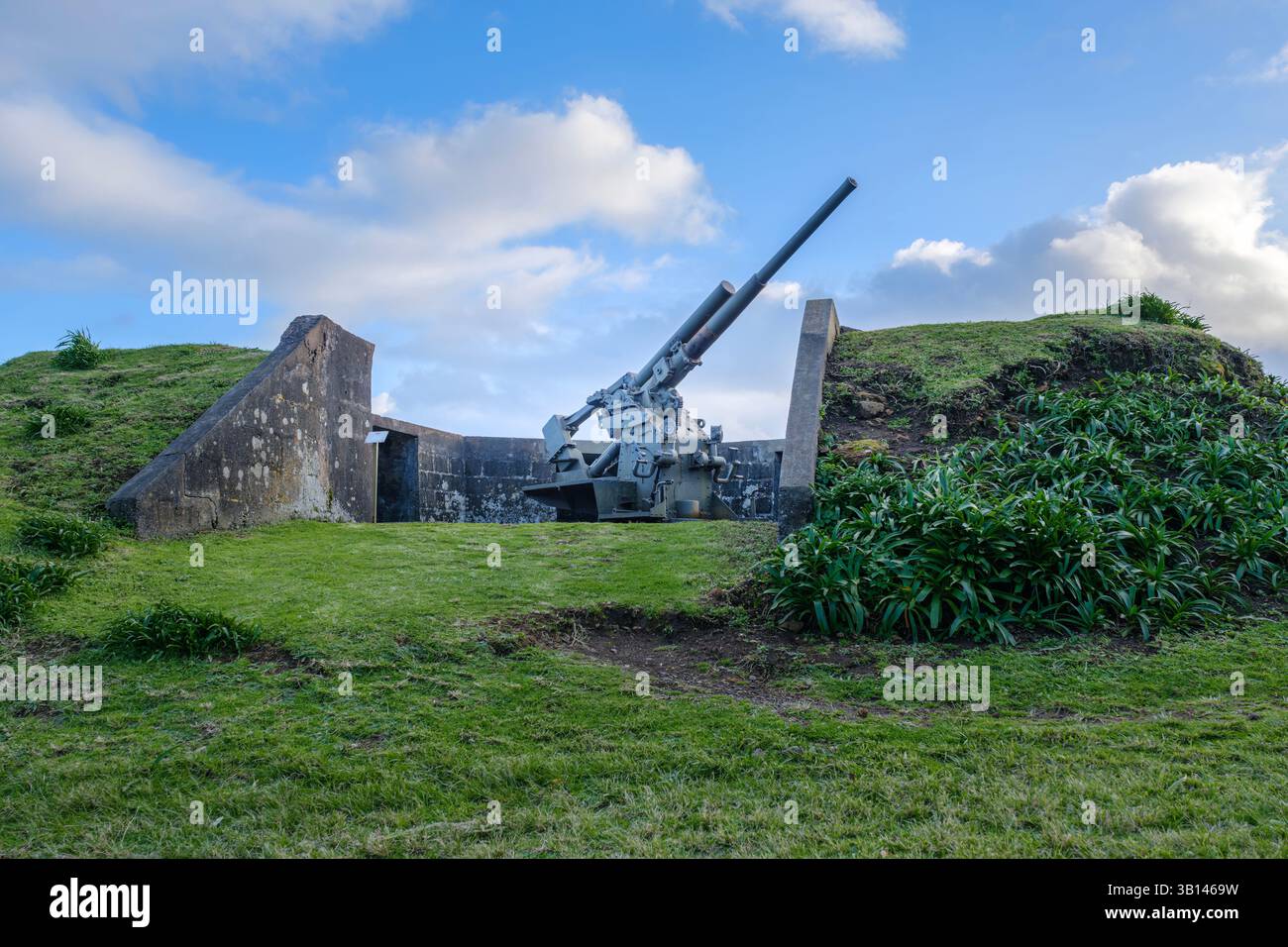 Historic Coastal Defense Gun Emplacement: Wartime Relic in the Azores ...