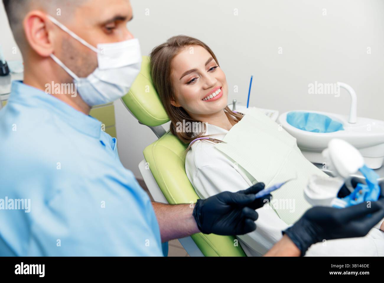 treating teeth, dental teeth model, dental tools, stomatological ...