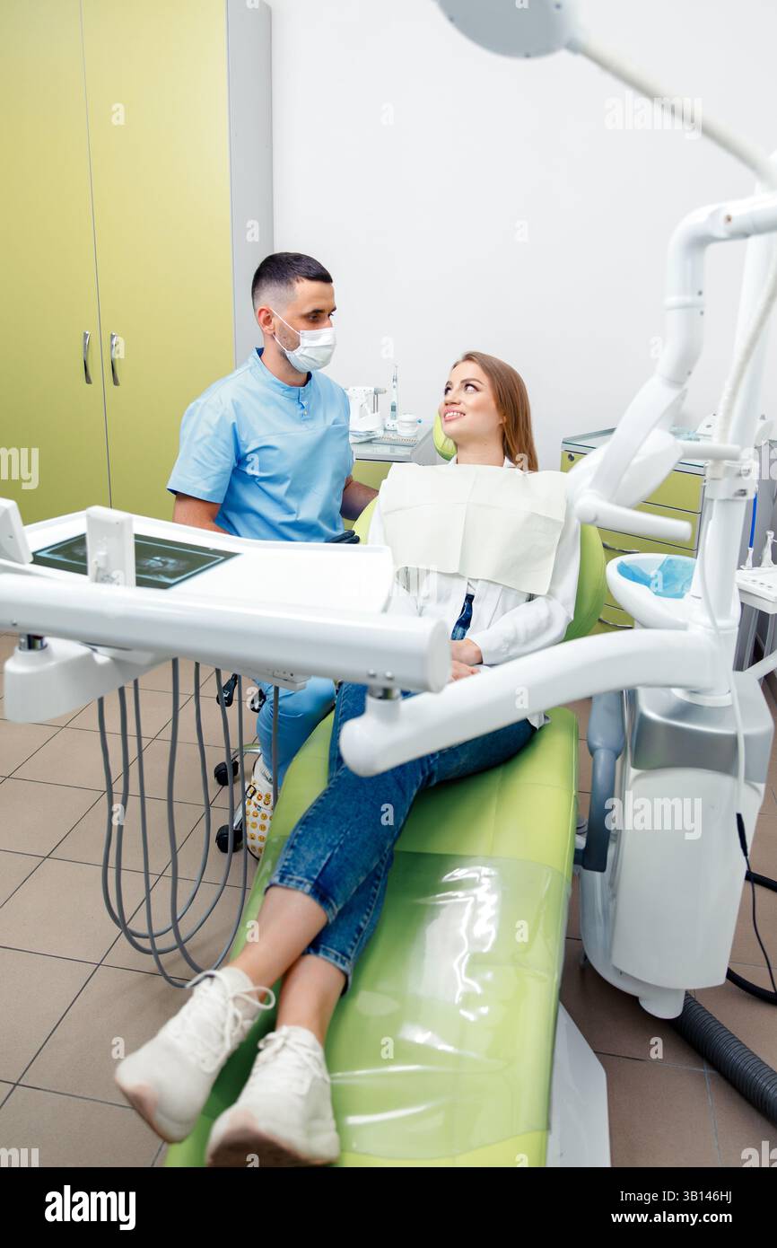 dental intervention, dental check-up, dental inspection, medical procedure, smiling patient ...