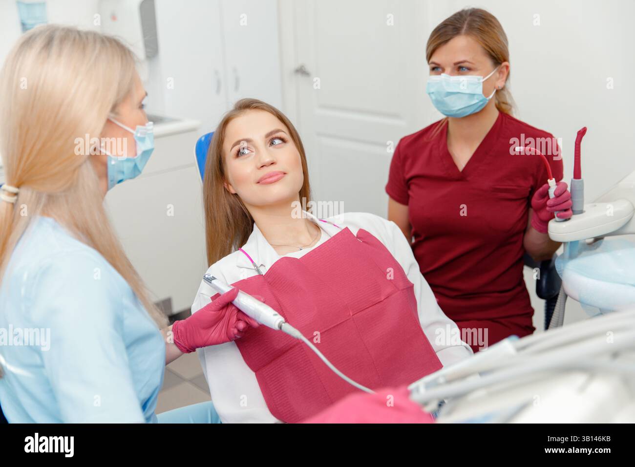 dental intervention, dental check-up, dental inspection, medical procedure, smiling patient ...