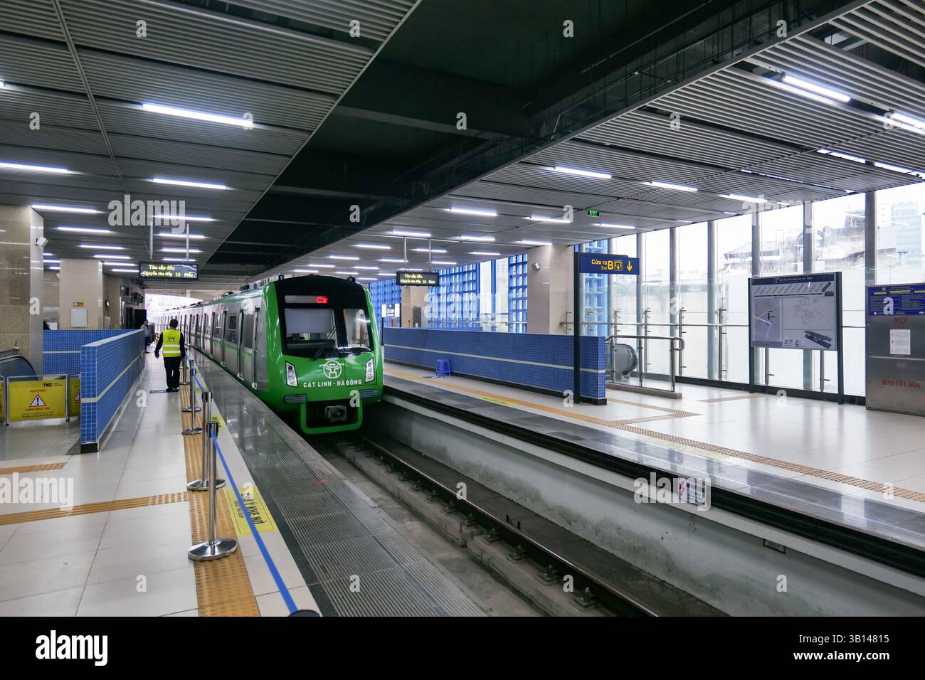 Hanoi, Vietnam - 01.15.2024: Hanoi Metro train and platform in Vietnam ...