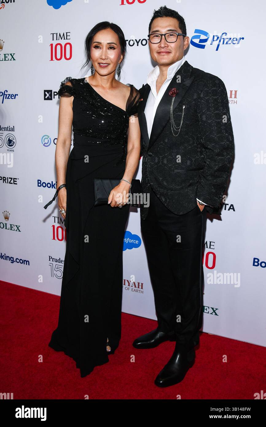 New York, USA. 24th Apr, 2025. Mia Dae Kim and Actor Daniel Dae Kim ...