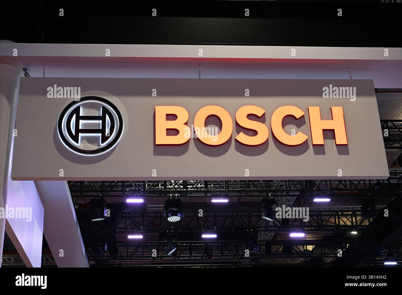 The BOSCH booth at the 2025 Shanghai International Auto Show in ...