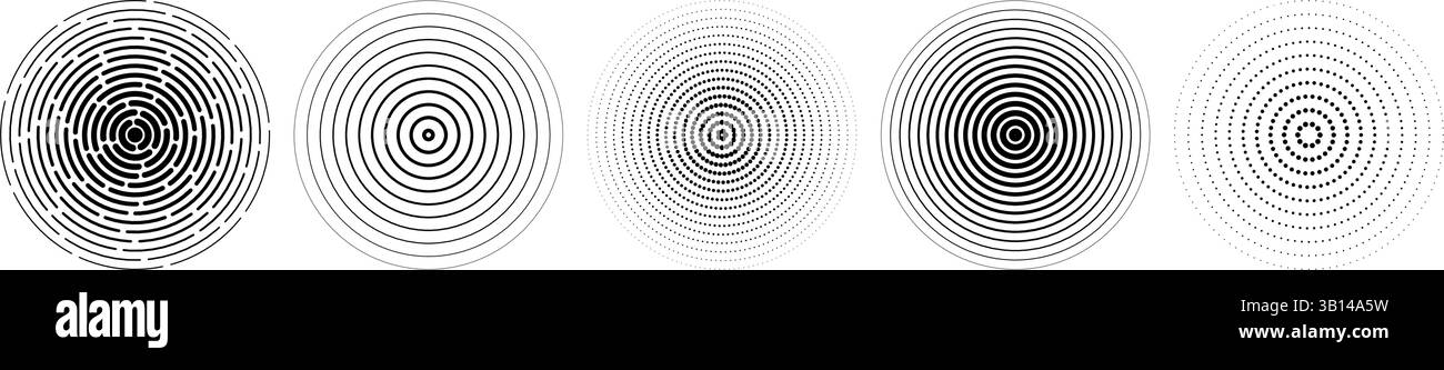 Black earthquake wave circle Black and White Stock Photos & Images - Alamy