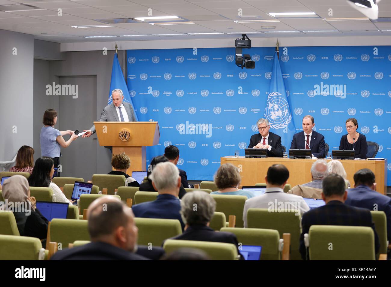 NEW YORK, NEW YORK – APRIL 22, 2025: Jean-Pierre Lacroix, Under ...