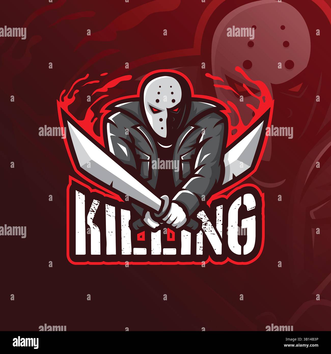 Mask mascot logo design vector with modern illustration concept style ...