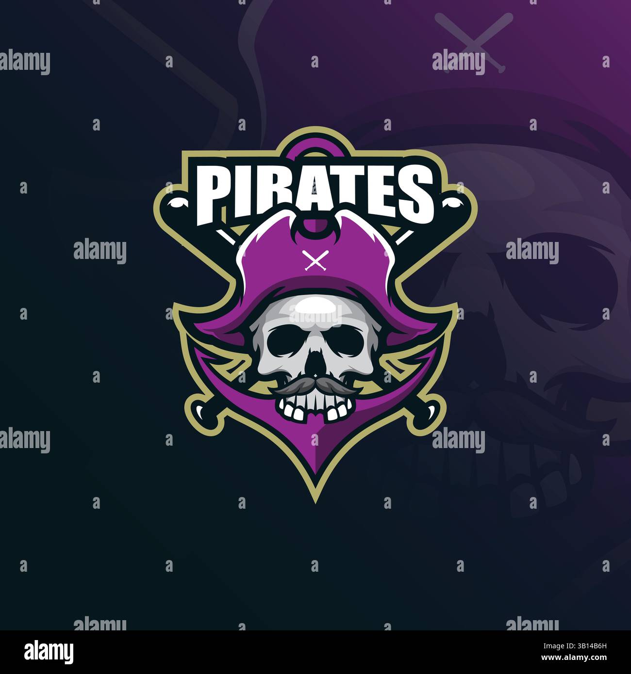 pirates mascot logo design vector with modern illustration concept ...