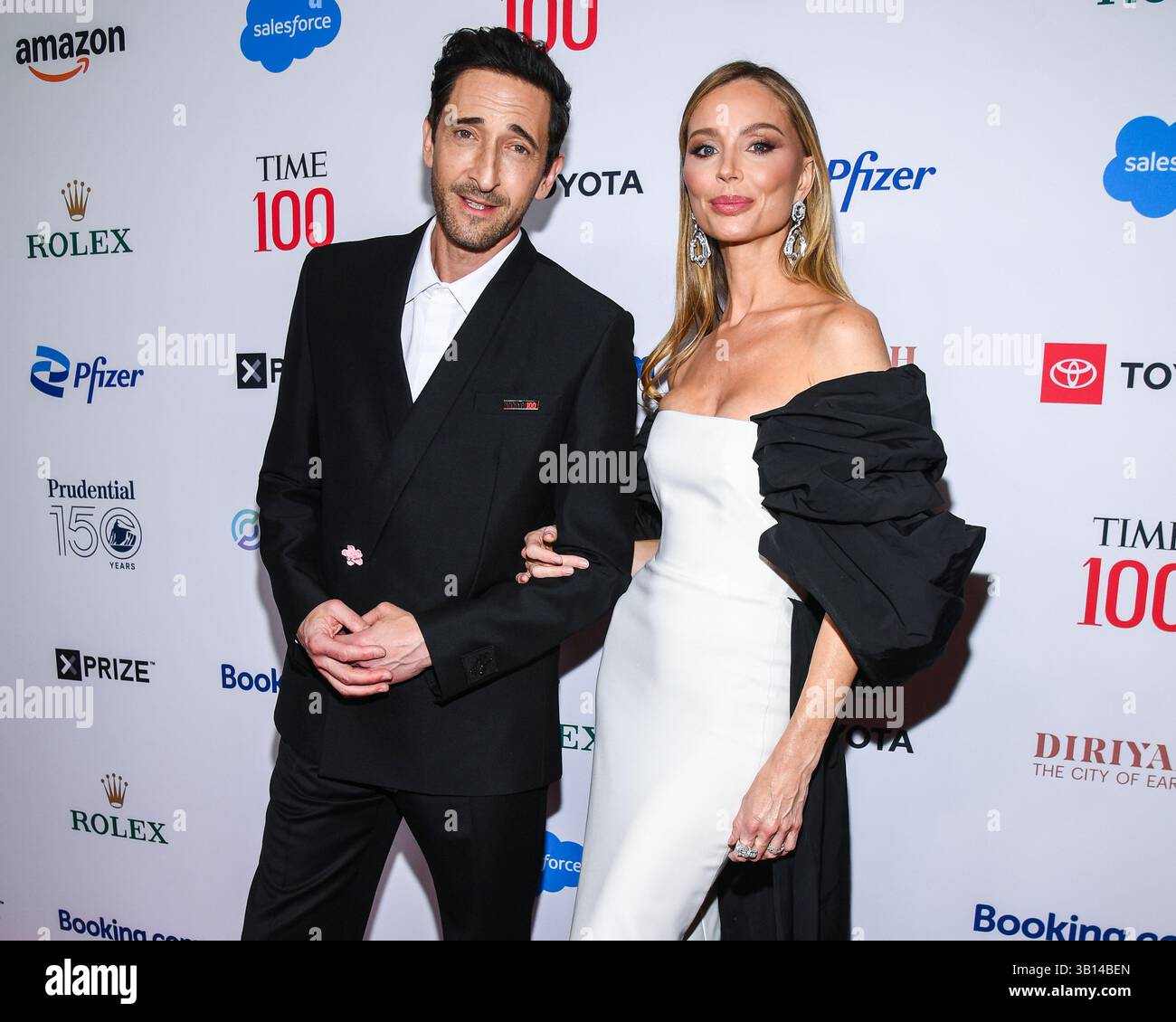 New York, USA. 24th Apr, 2025. Adrien Brody and Georgina Chapman ...