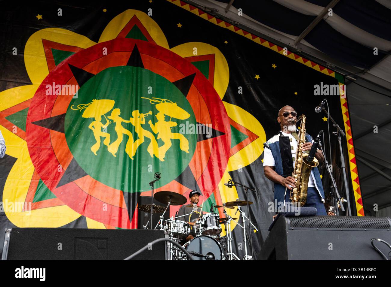 Karl Denson performs during the first weekend of the New Orleans Jazz ...