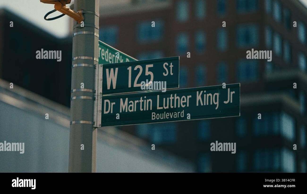 Street signs showing West 125th Street and Dr Martin Luther King Jr ...