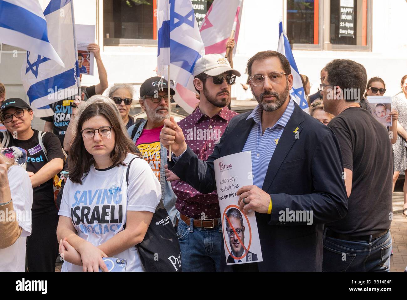 New York, NY, April 24, 2025: Activists gathered in front of Wall ...