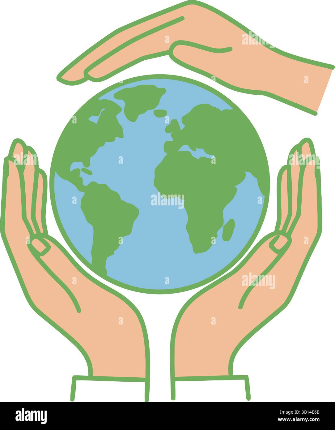 Two Hands Encircling a Globe – Symbol of Unity, Global Care ...