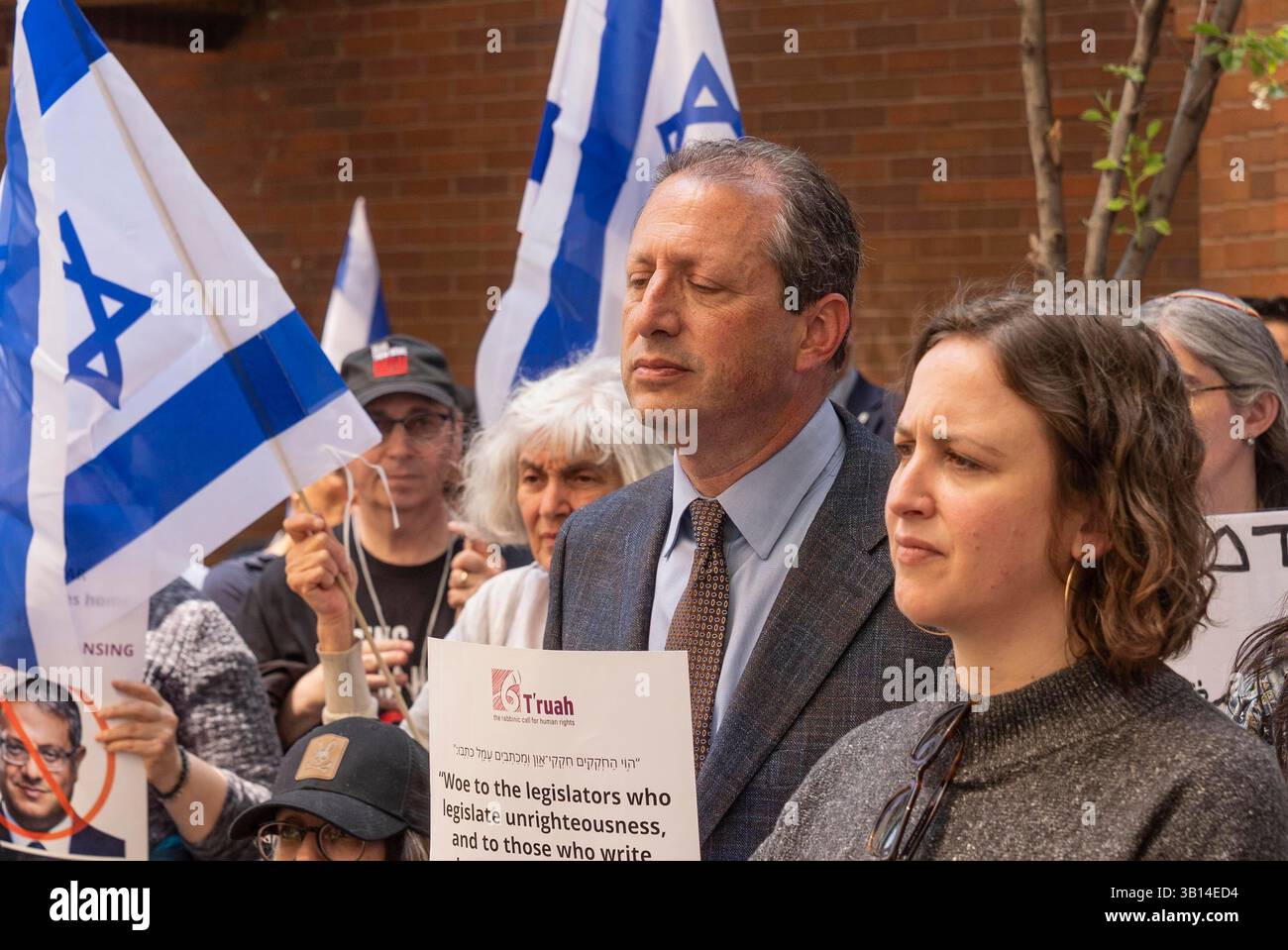 New York, New York, USA. 24th Apr, 2025. City Comptroller Brad Lander ...
