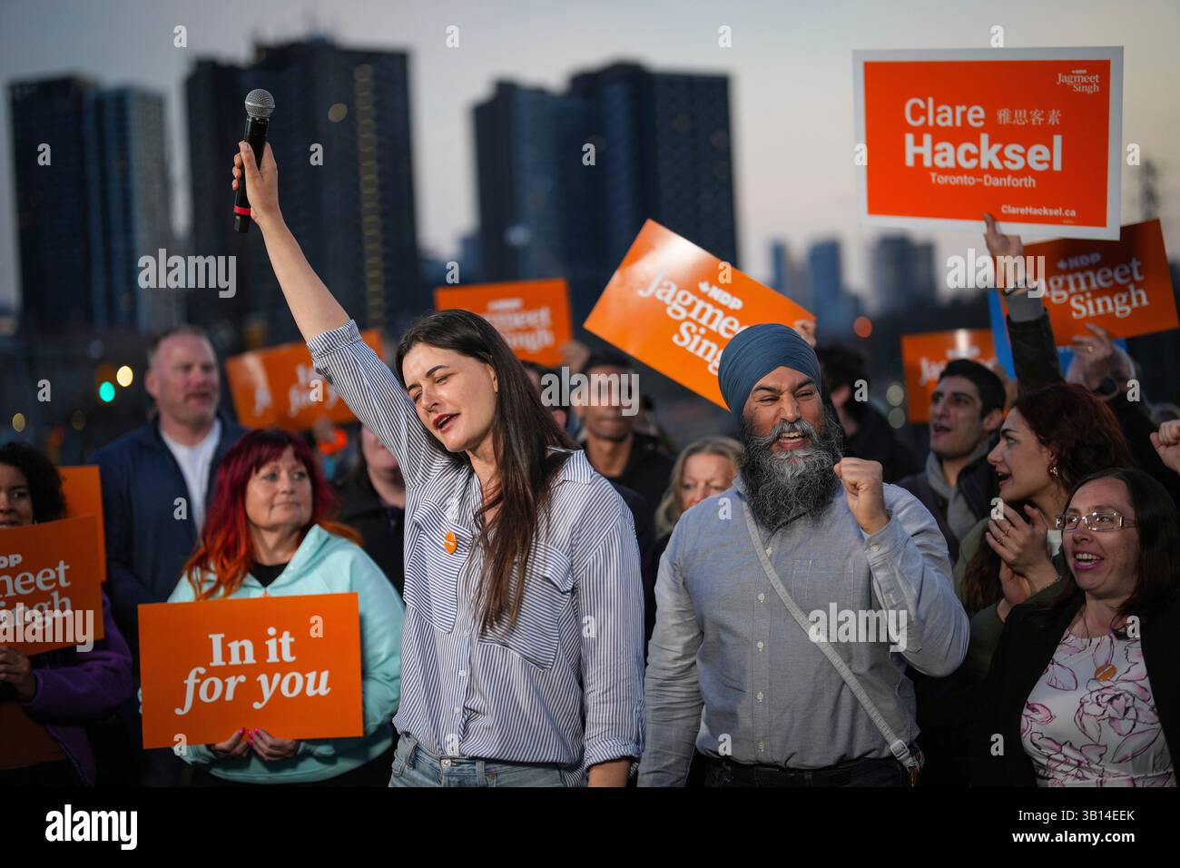 New Democratic Party (NDP) Leader Jagmeet Singh attends a campaign ...