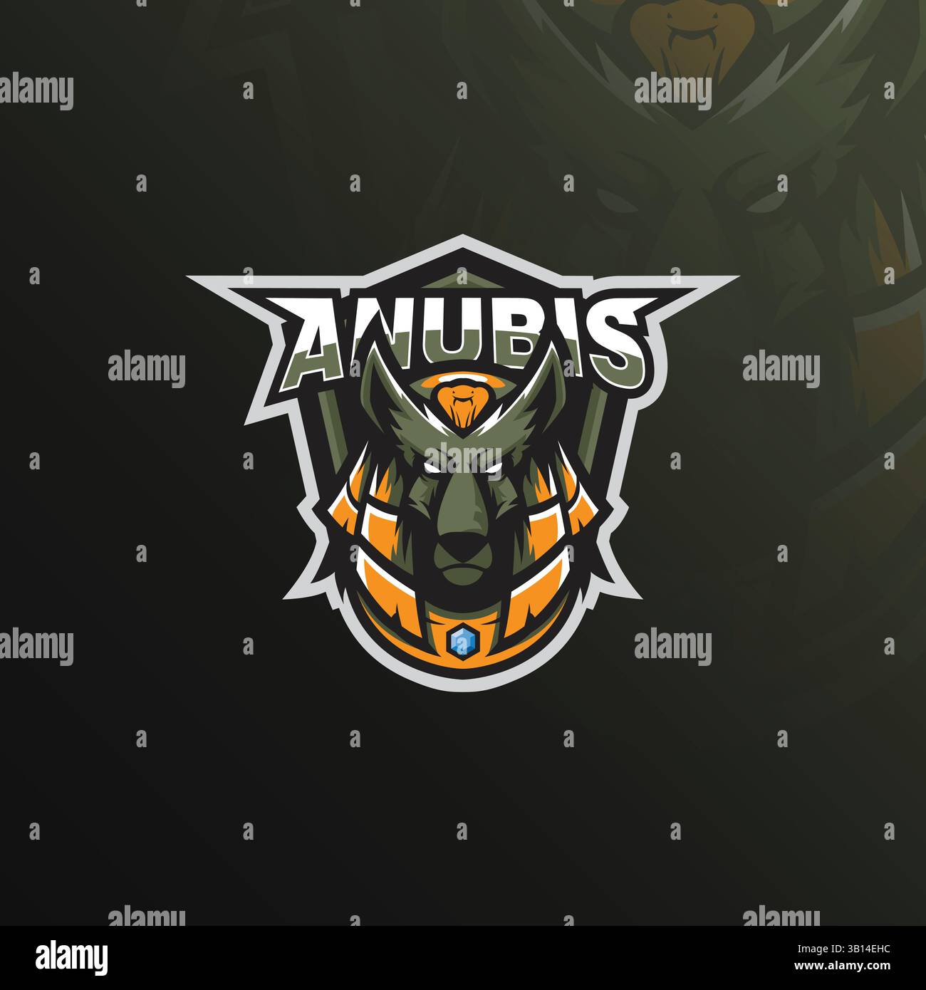 anubis logo mascot design vector with modern illustration concept style ...
