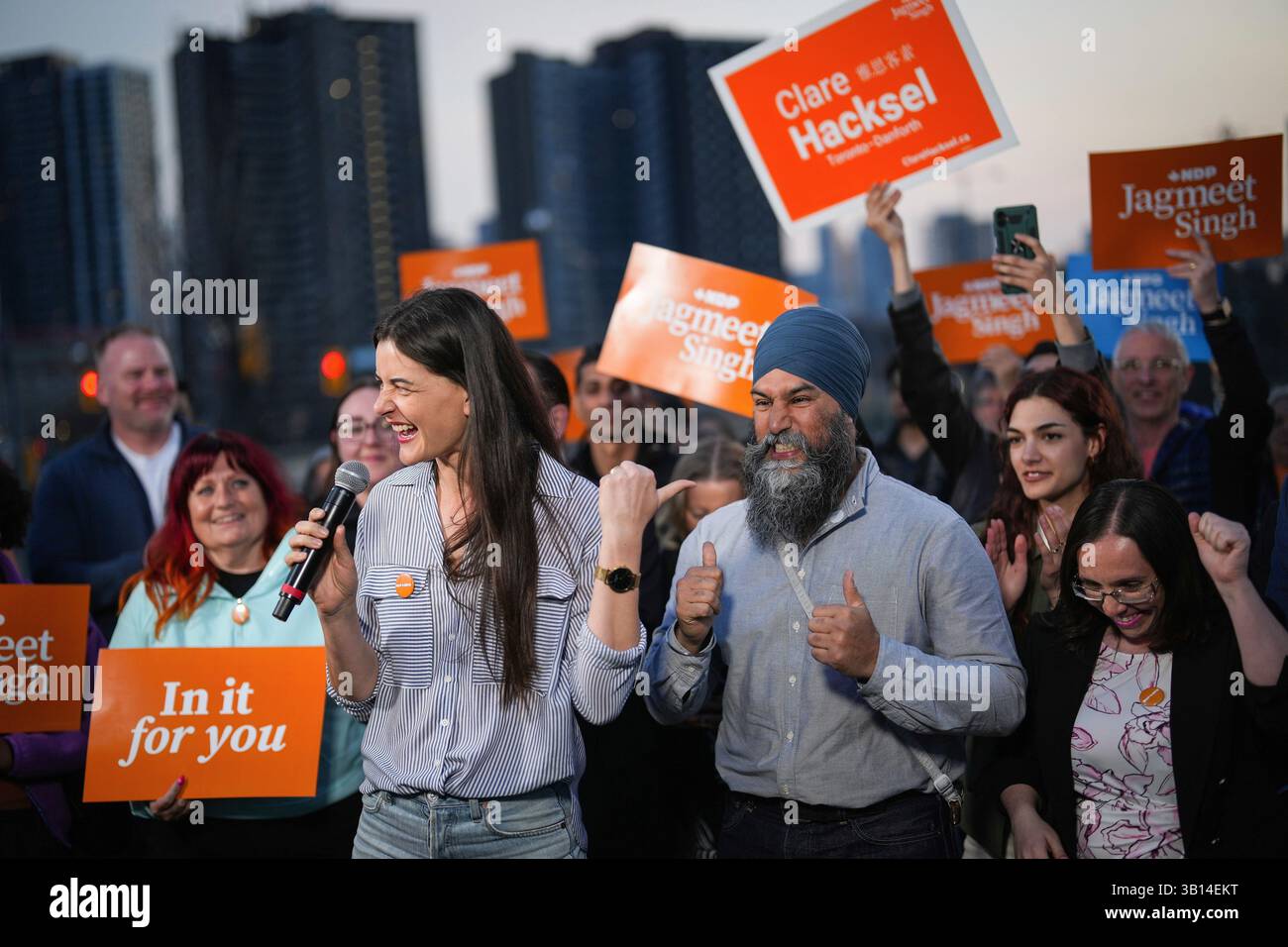 New Democratic Party (NDP) Leader Jagmeet Singh attends a campaign ...