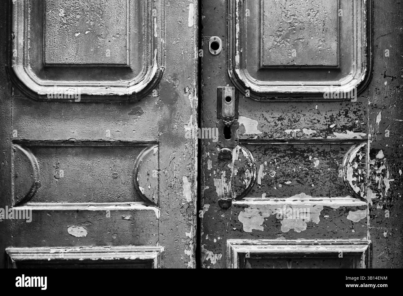 Old wooden doors without door handles Stock Photo - Alamy