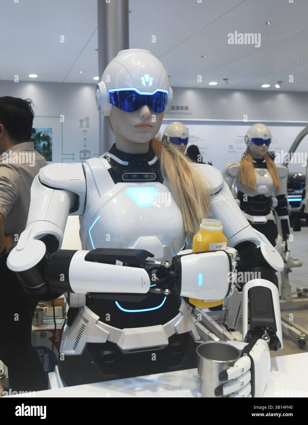 SHANGHAI, CHINA - APRIL 24, 2025 - Tourists visit the humanoid beauty ...