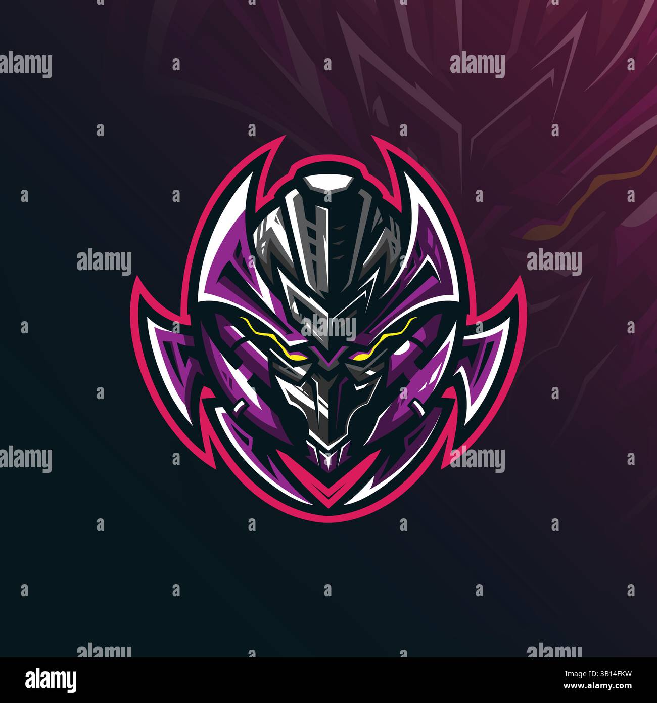 mask robot mascot logo design vector with modern illustration concept ...