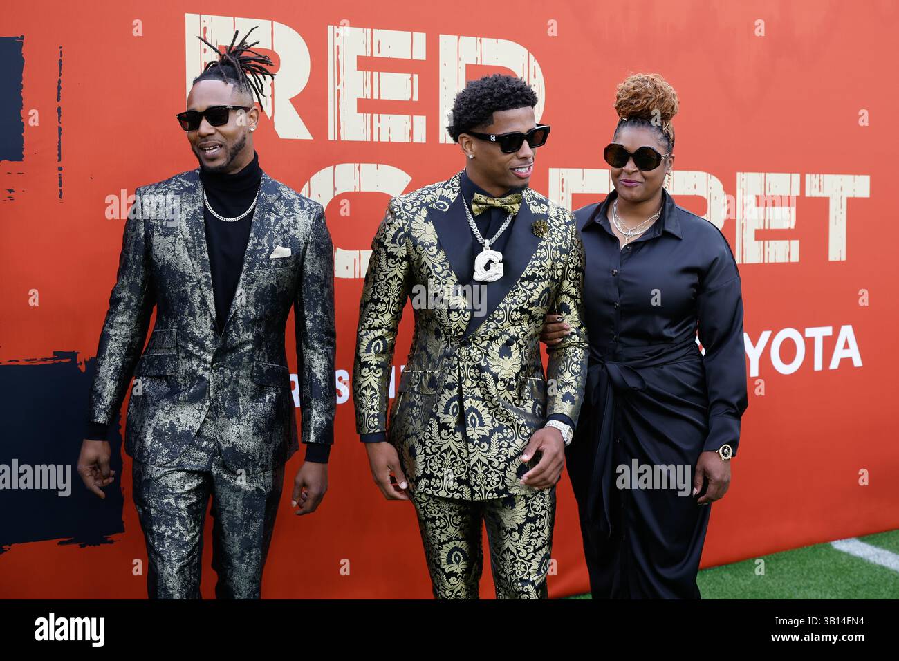 Matthew Golden arrives to the 2025 NFL Draft Red Carpet at Lambeau ...