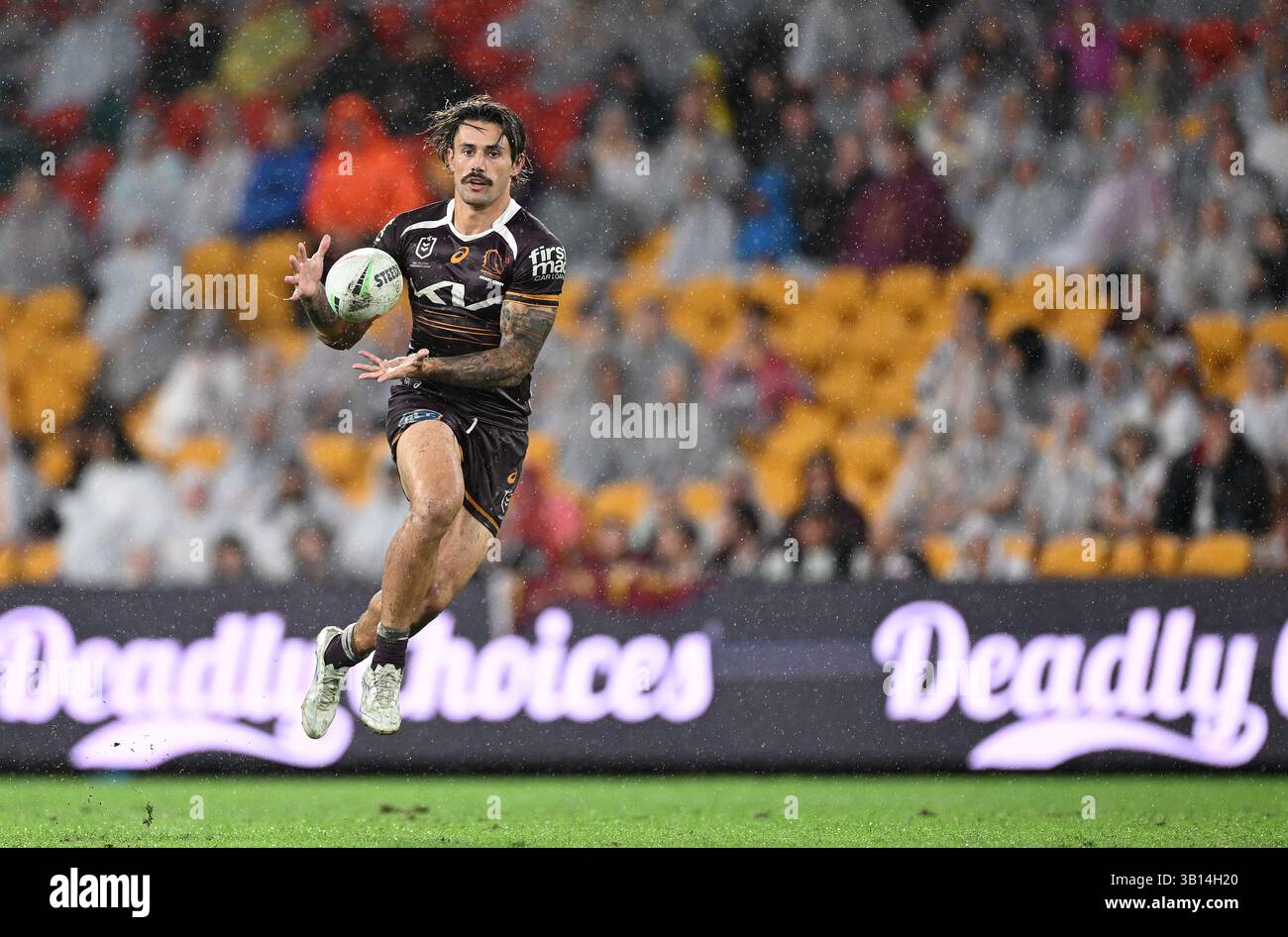 Brisbane, Australia. 24th Apr, 2025. Jesse Arthars of the Broncos ...