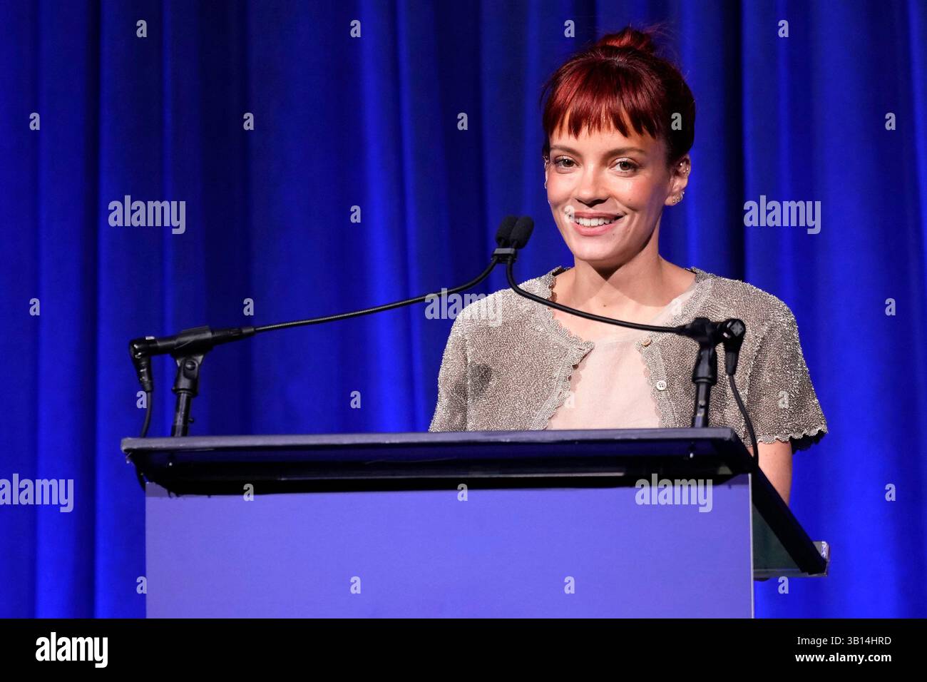 Lily Allen speaks at the Planned Parenthood of Greater New York Spring ...