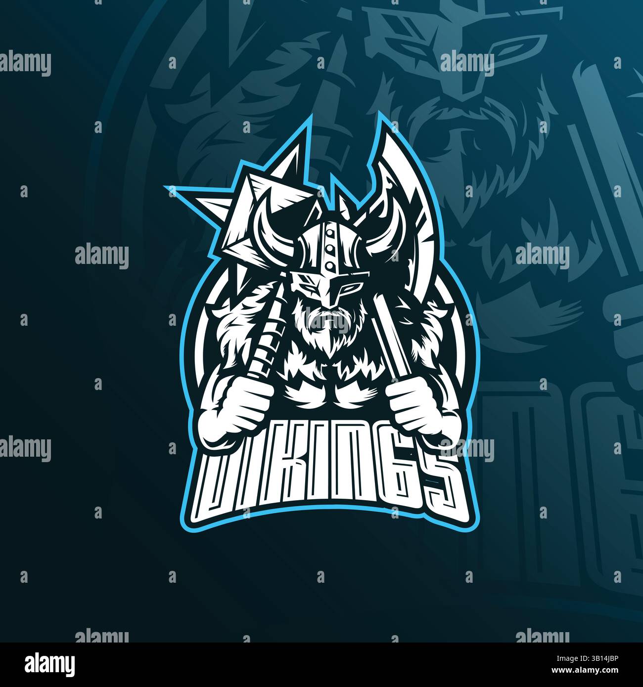 viking tribe mascot logo design vector with modern illustration concept ...