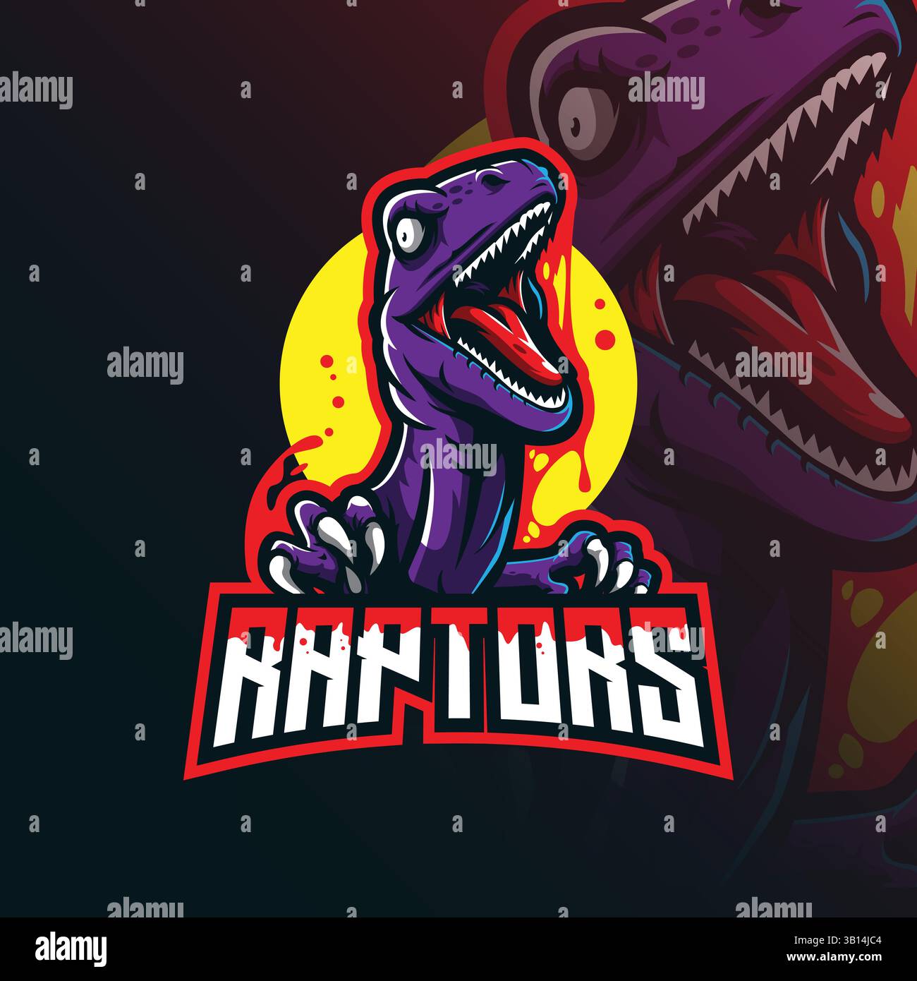 raptor mascot logo design vector with modern illustration concept style ...
