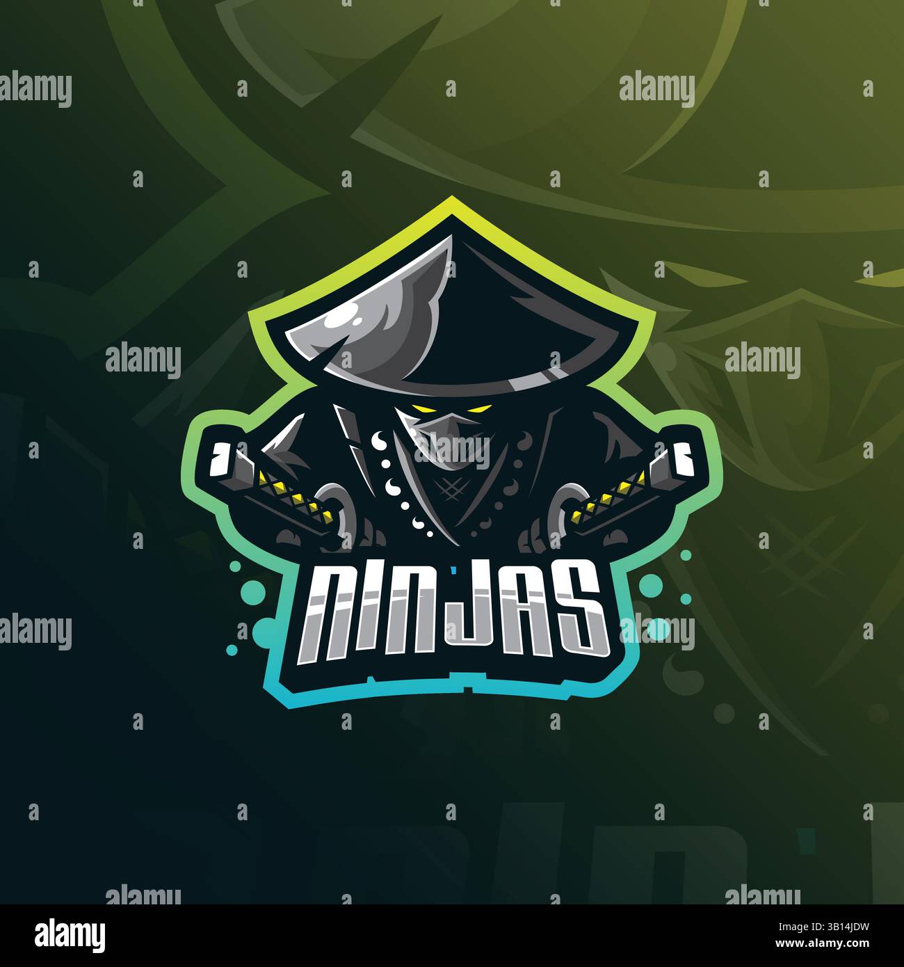 ninja mascot logo design vector with modern illustration concept style ...