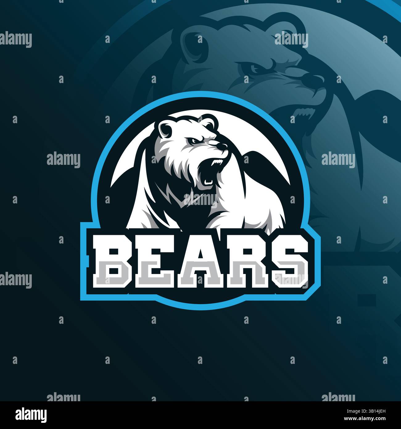 bear mascot logo design vector with modern illustration concept style ...