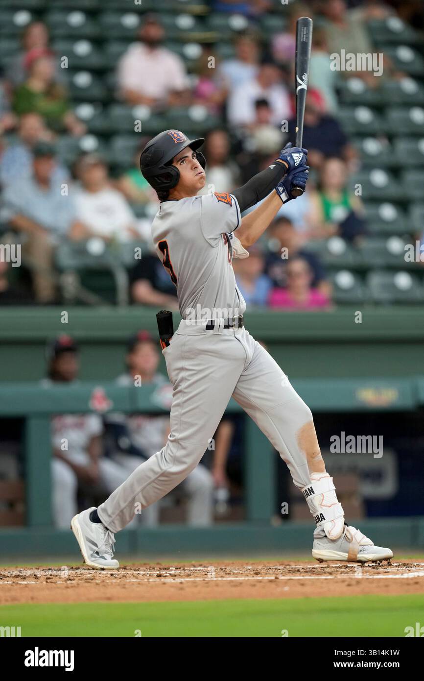 Adrian Santana (8) of the Bowling Green Hot Rods at bat in a South ...