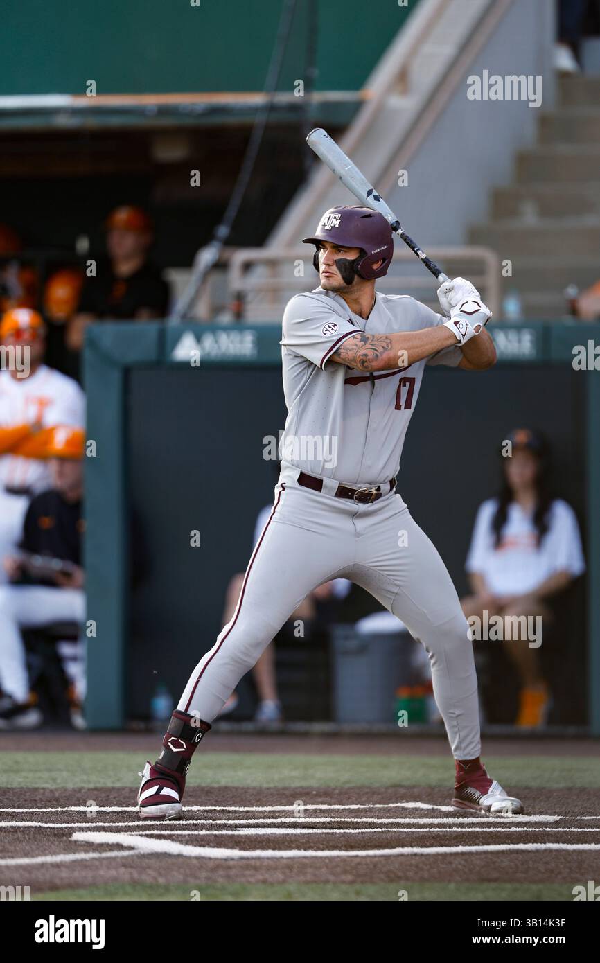 Texas A&M Aggies center fielder Jace LaViolette (17) at bat against the ...