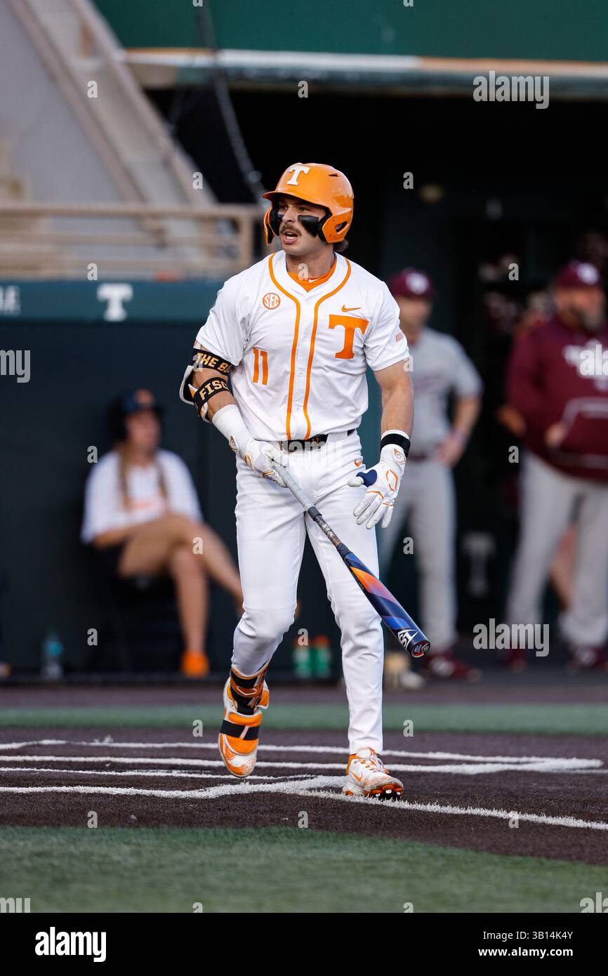 Tennessee Volunteers first baseman Andrew Fischer (11) celebrates ...
