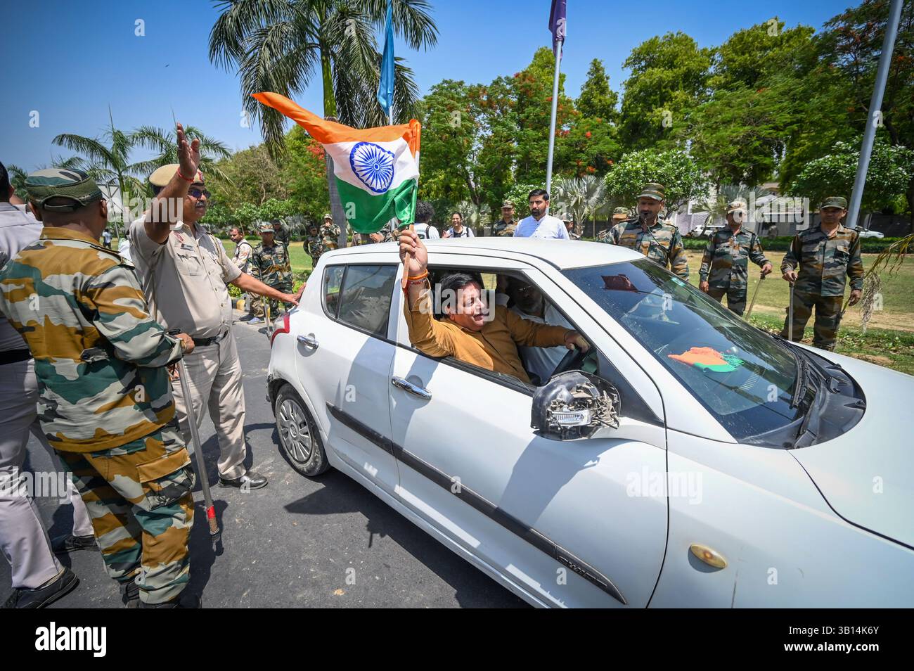 New Delhi, India. 24th Apr, 2025. NEW DELHI, INDIA - APRIL 24: A person ...