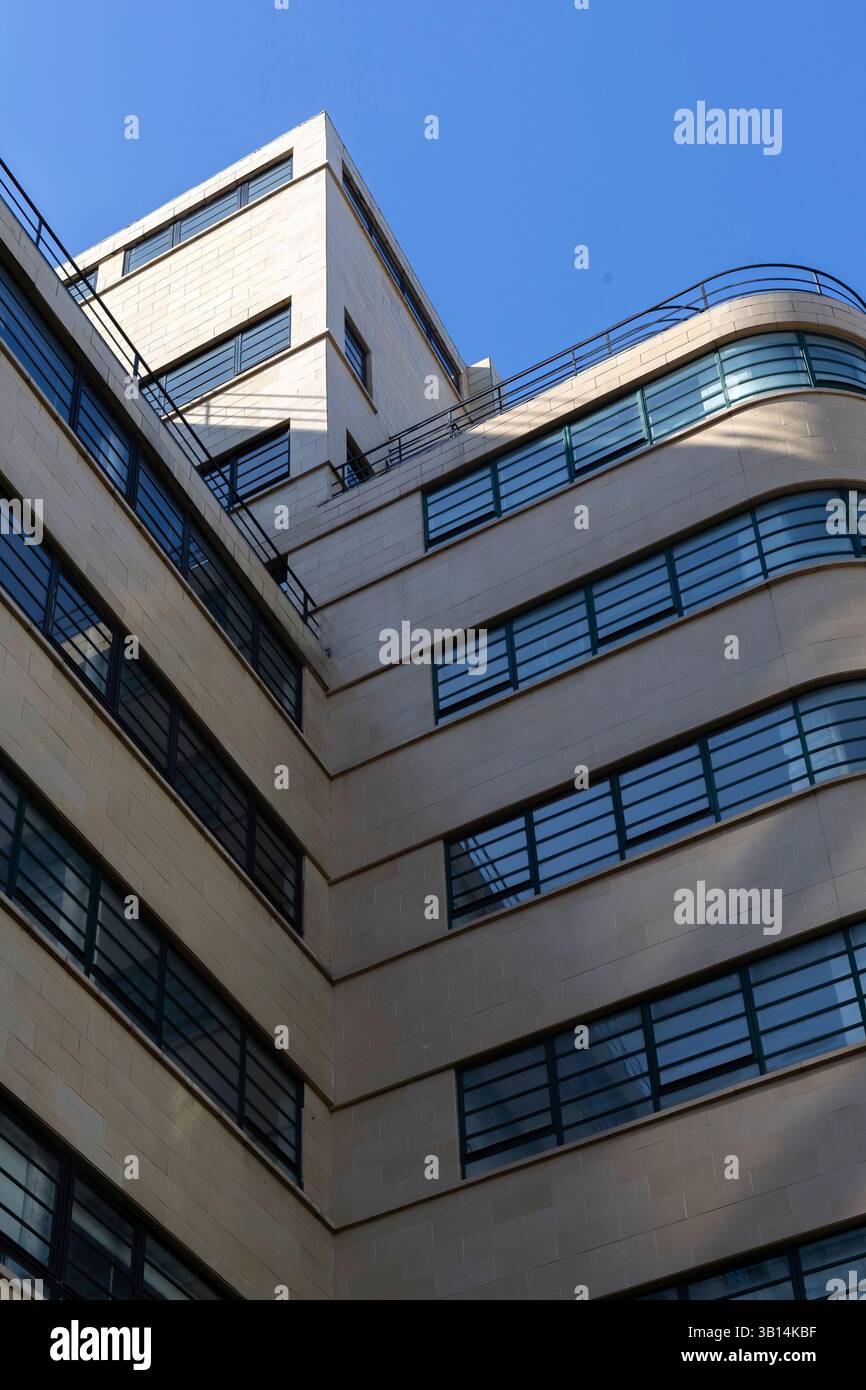 LONDON, UK - APRIL 01, 2025: Exterior view of the Art Deco styled Ibex ...