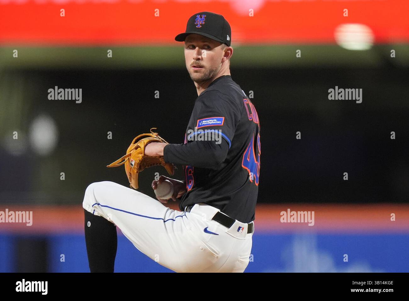 New York Mets' Griffin Canning pitches during the second inning of a ...