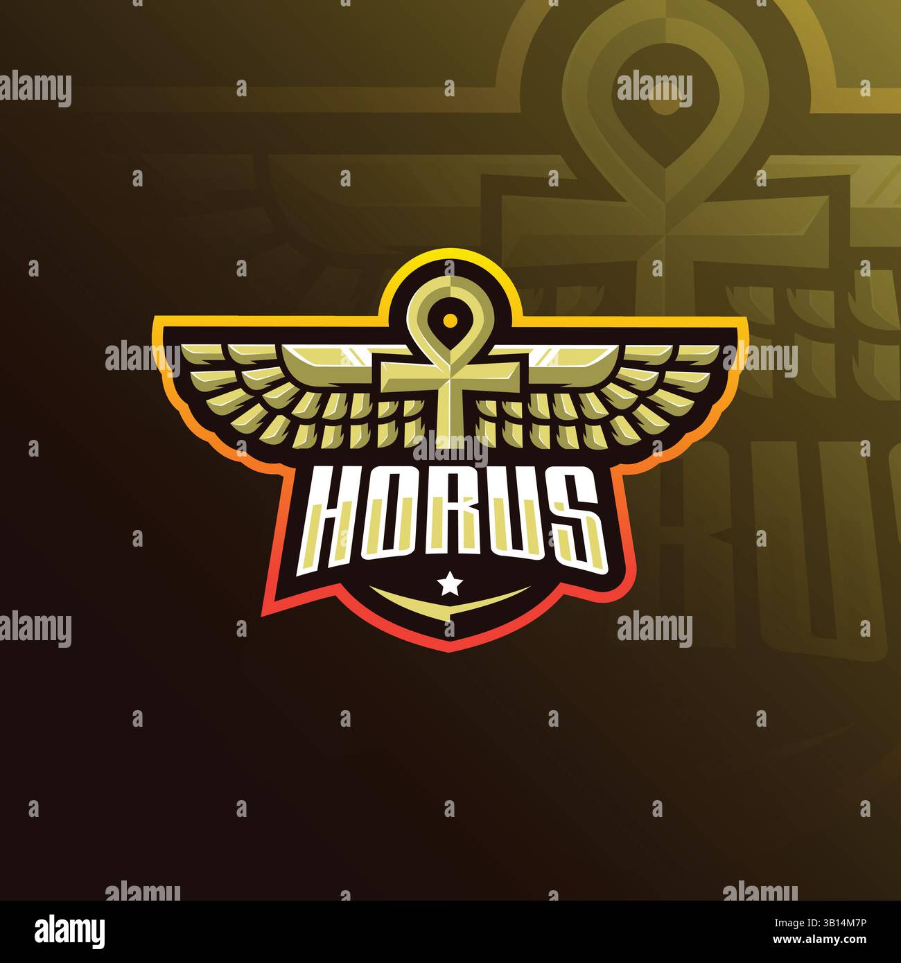 horus mascot logo design vector with modern illustration concept style for badge, emblem and t ...