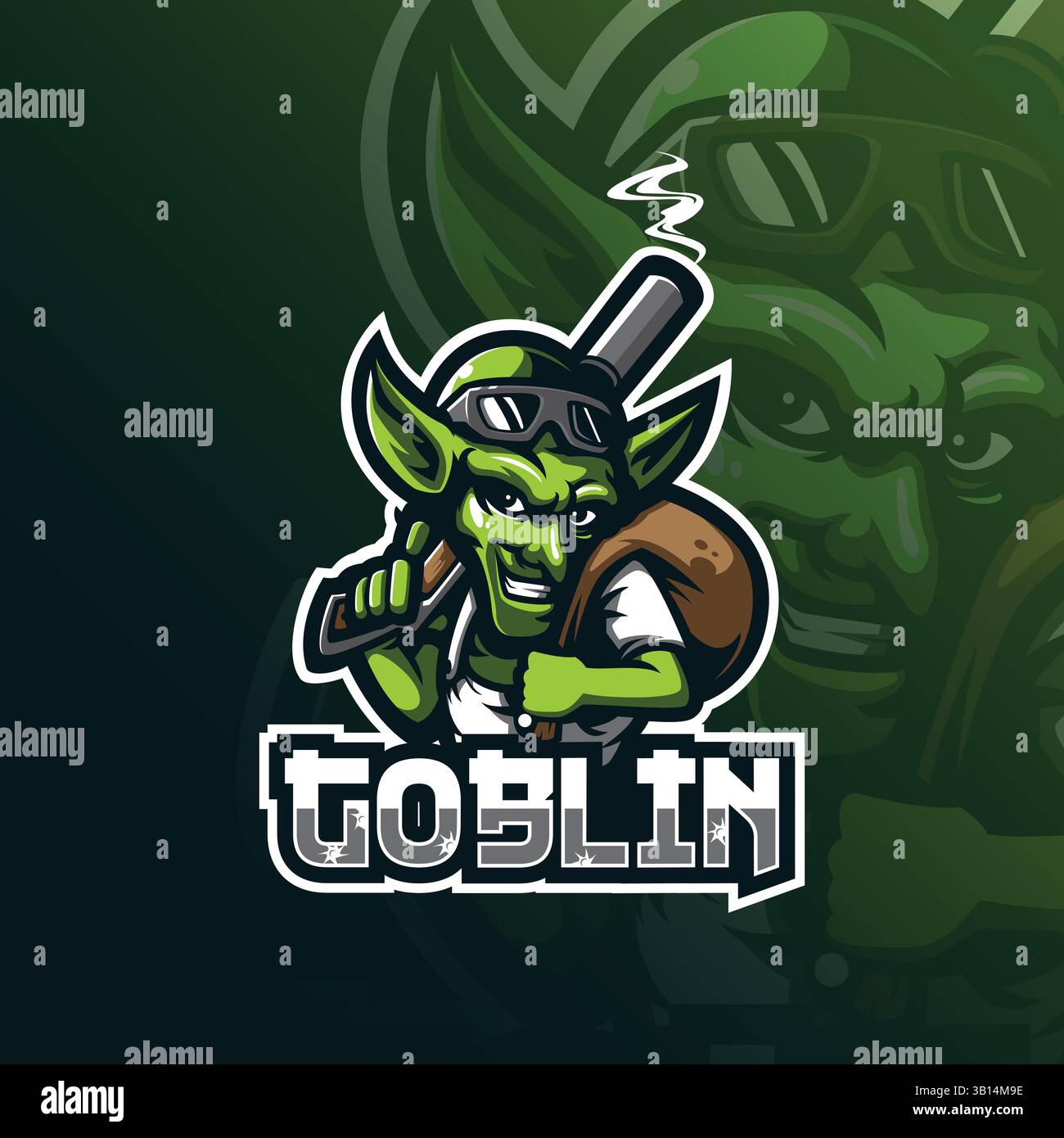 goblin mascot logo design vector with modern illustration concept style ...