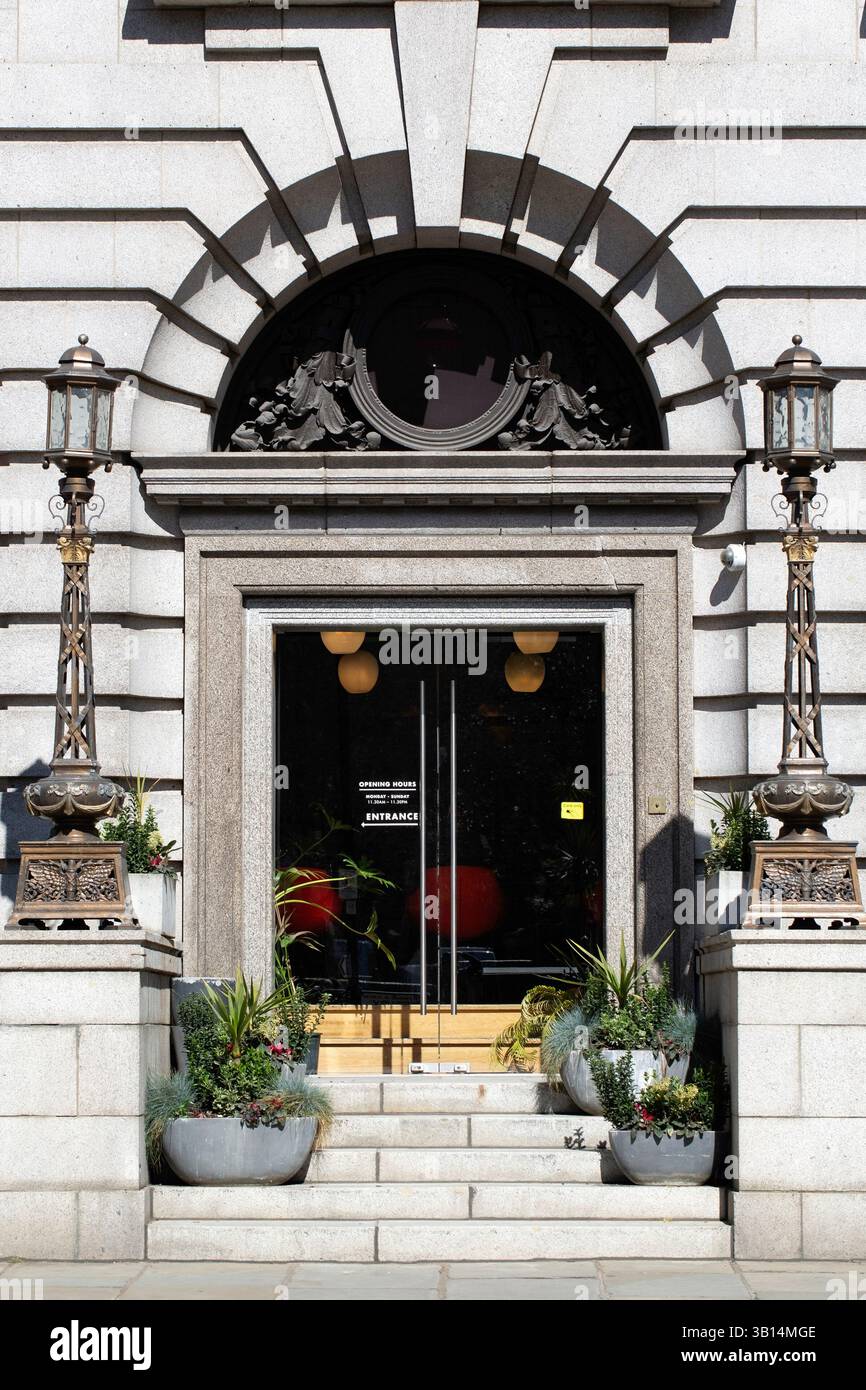 LONDON, UK - APRIL 01, 2025: Door in Alphabeta Building (Triton Court ...