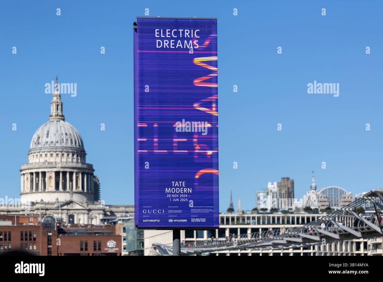 LONDON, UK - APRIL 01, 2025: Colourful Tate Modern poster advert for ...