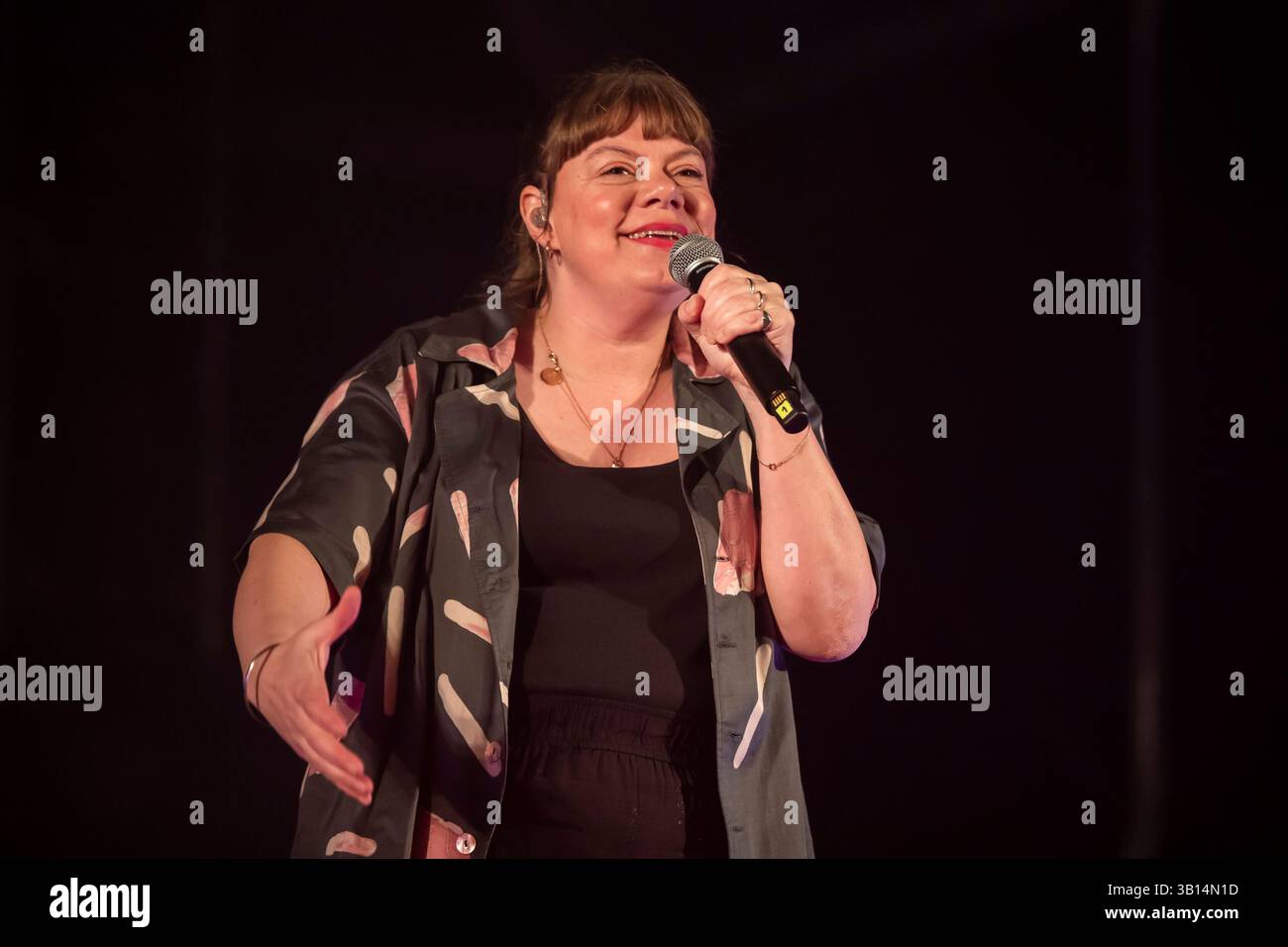 Porto, Portugal. 24th Apr, 2025. Portuguese singer and rapper Ana Matos ...