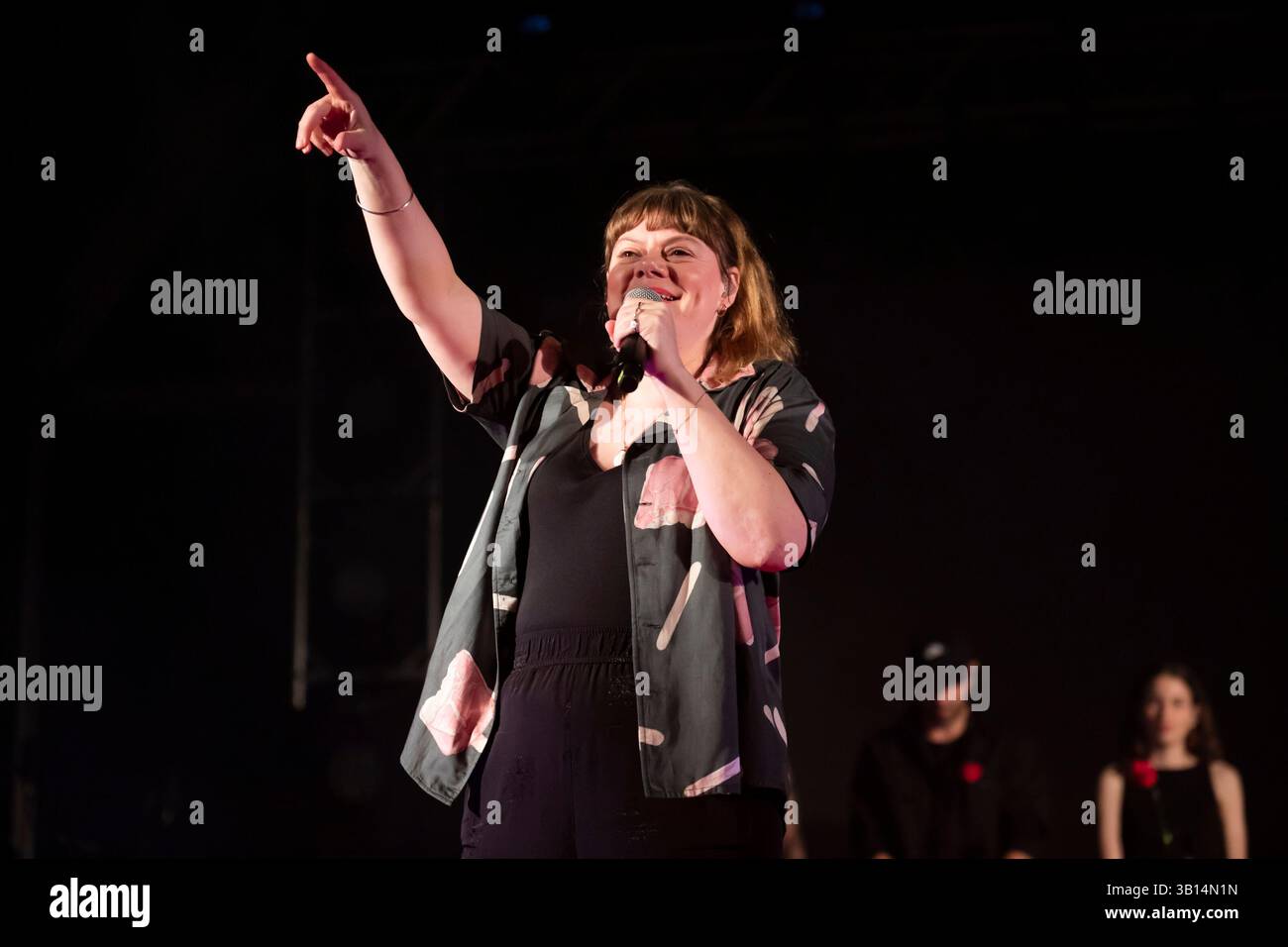 Porto, Portugal. 24th Apr, 2025. Portuguese singer and rapper Ana Matos ...
