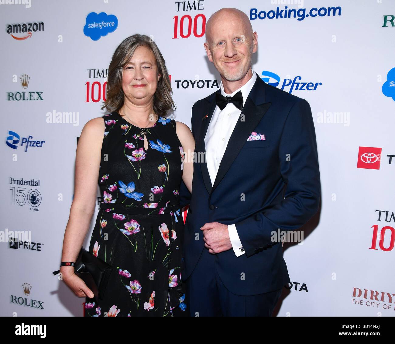 New York, USA. 24th Apr, 2025. Linda Cadogan and Tim Cadogan walking on ...