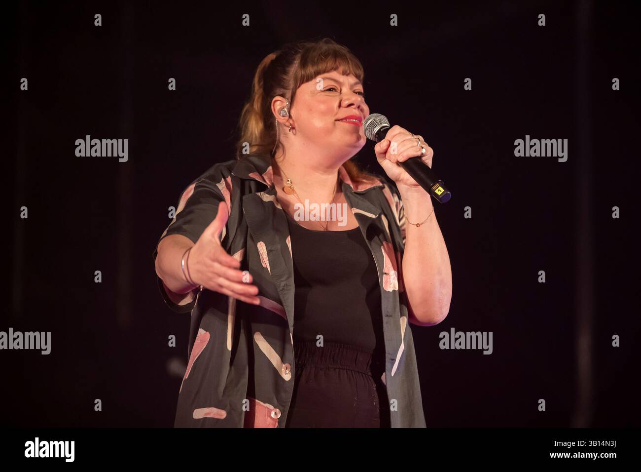 Porto, Portugal. 24th Apr, 2025. Portuguese singer and rapper Ana Matos ...