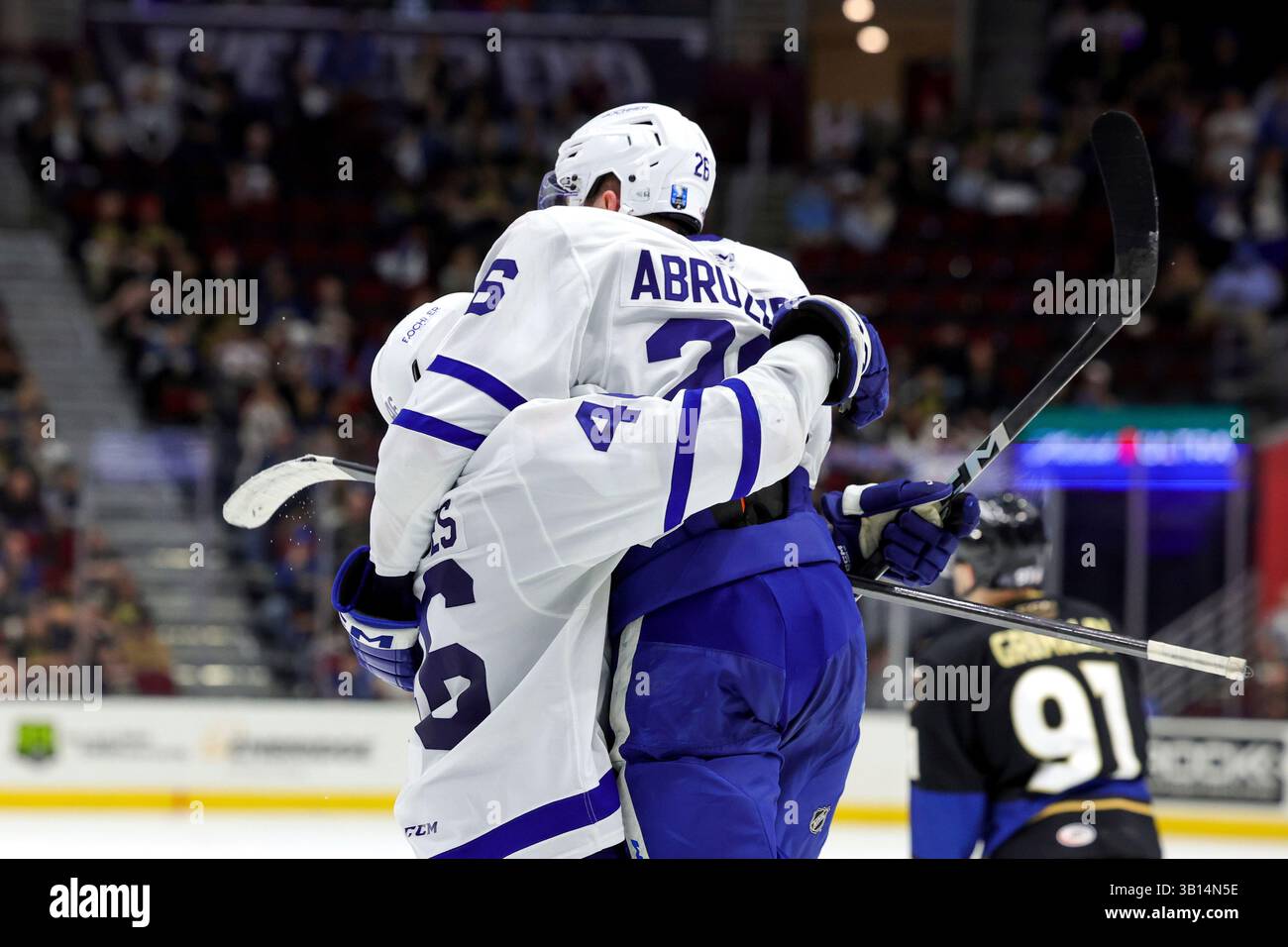 CLEVELAND, OH - APRIL 24: Toronto Marlies left wing Nick Abruzzese (26 ...