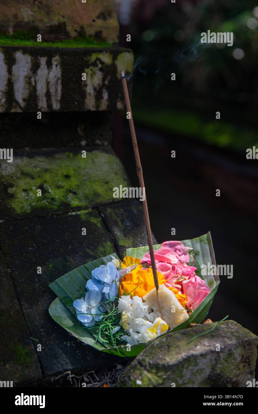 Hindu morning offerings for a good day and thank you to the gods Stock ...