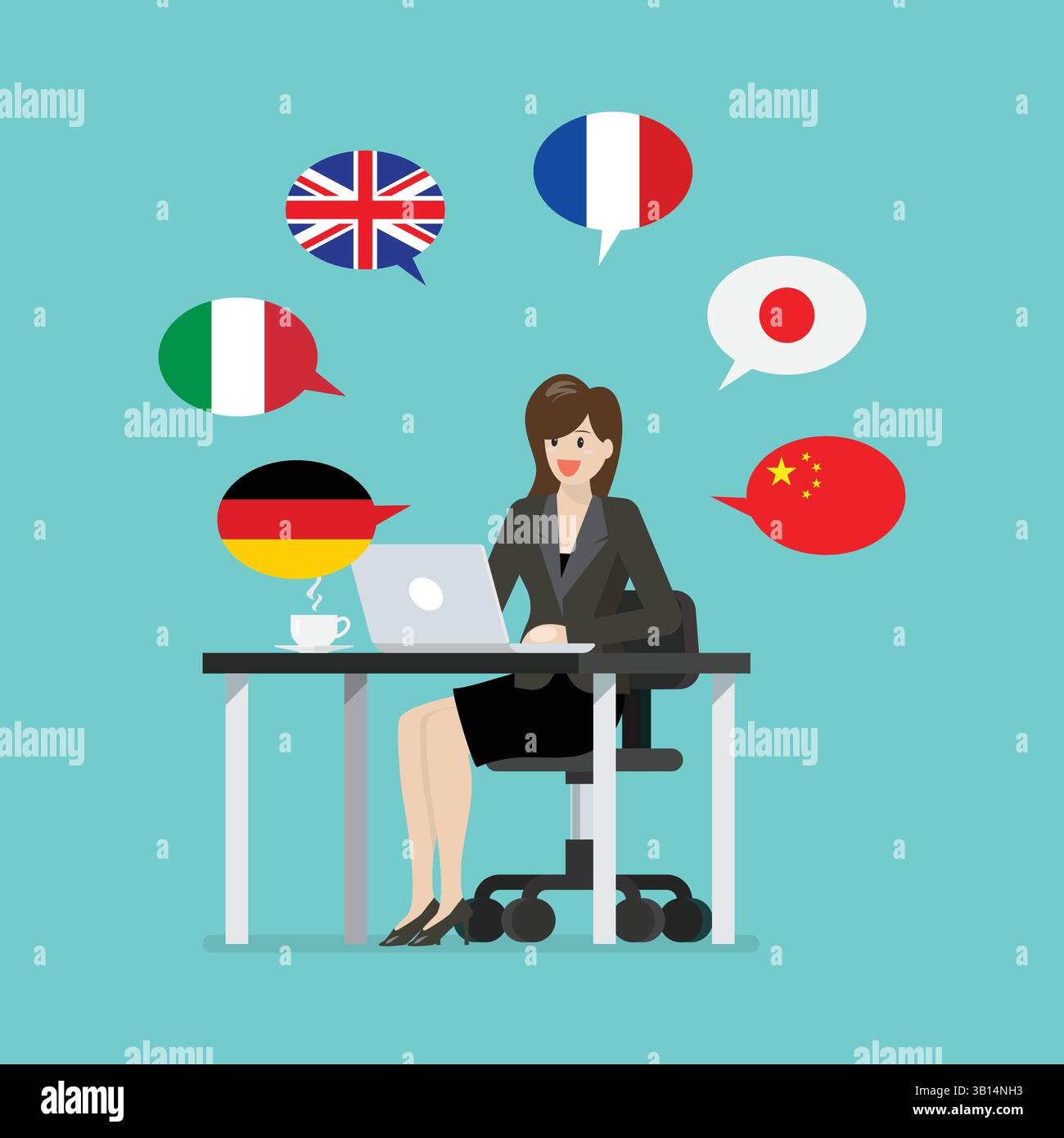 French university girl Stock Vector Images - Alamy